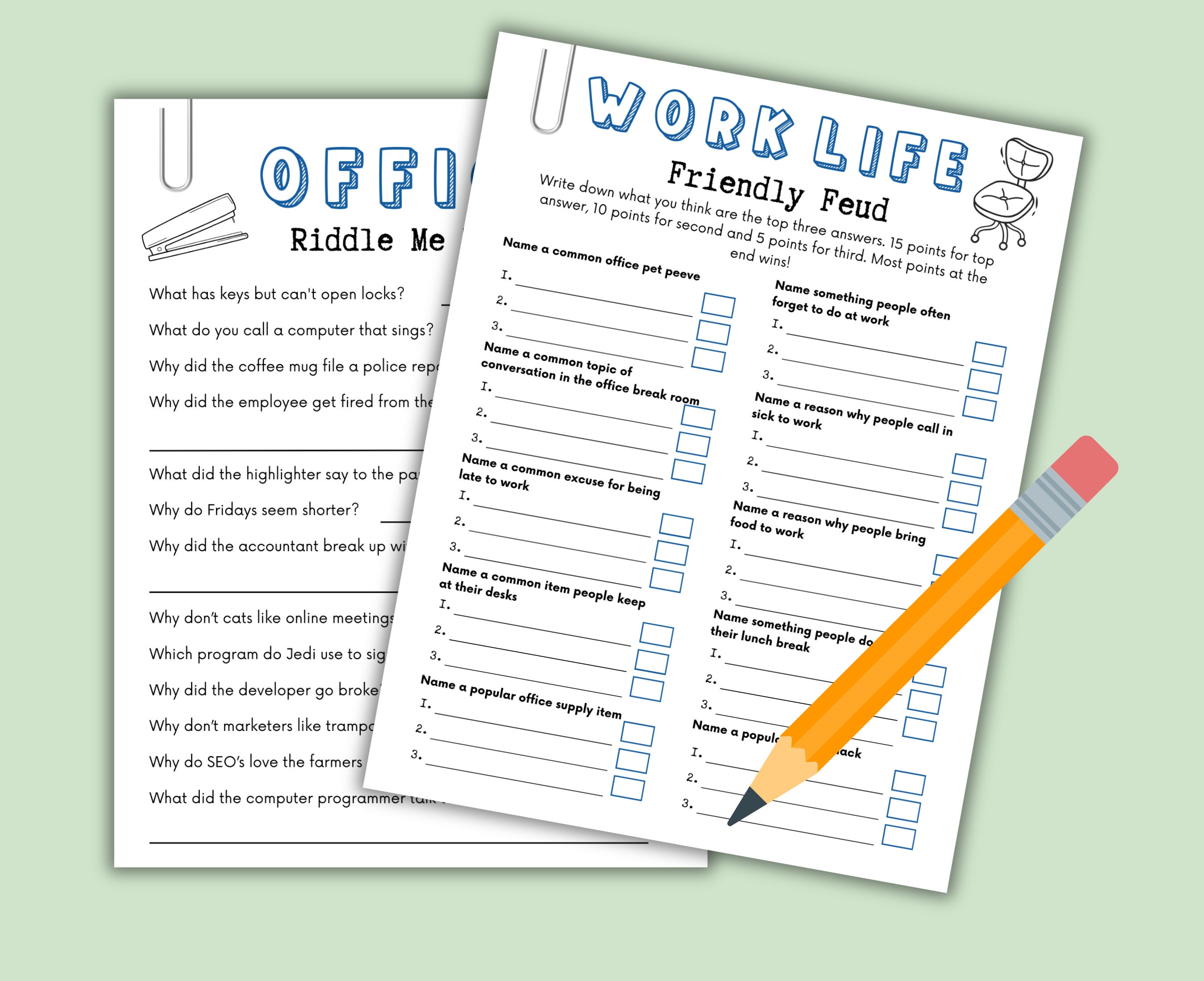 Office Party 25-game MEGA BUNDLE, Work Party Games for Team Building ...