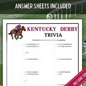 Kentucky Derby Game | Derby Trivia | Kentucky Derby Party | Run for the ...