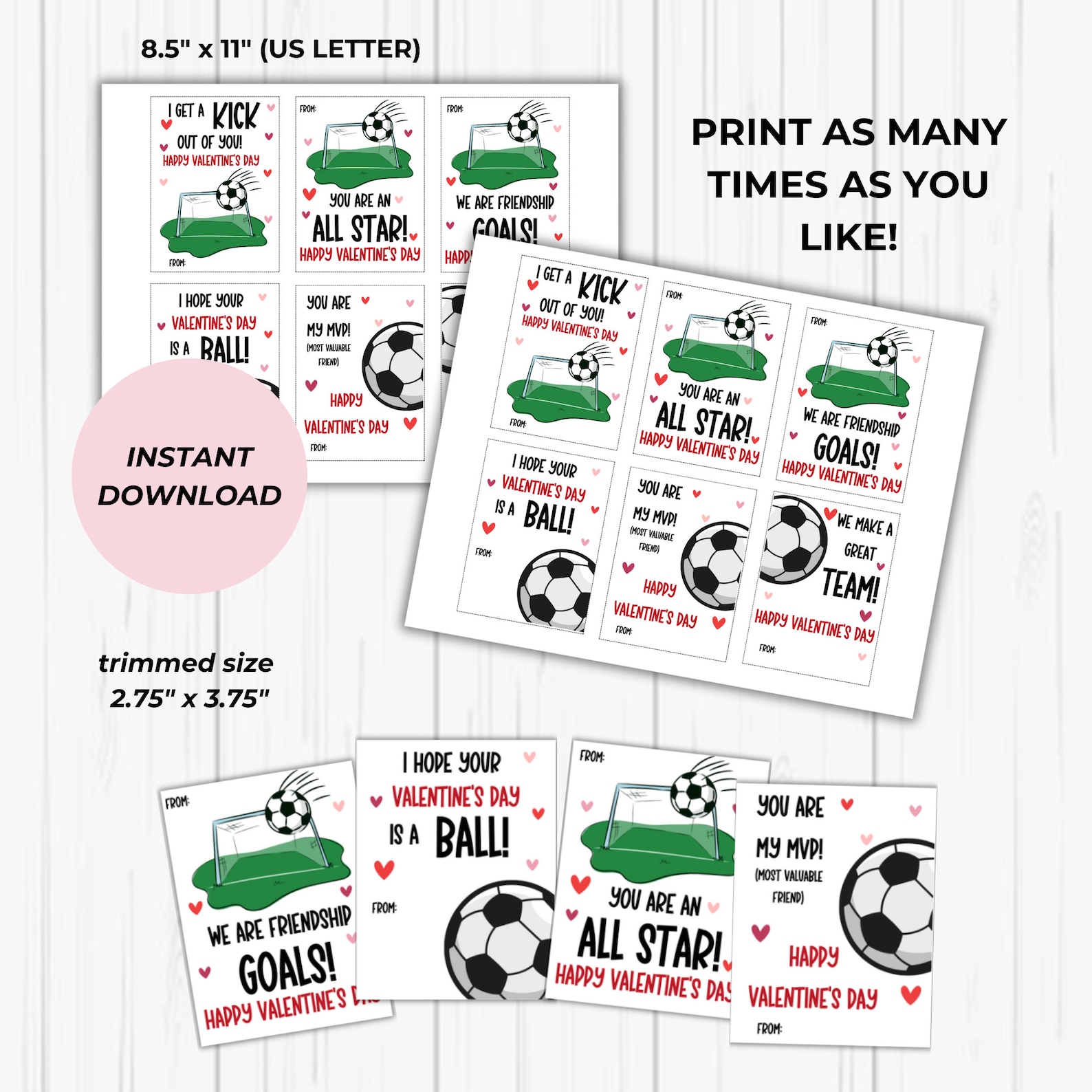 Soccer Valentine | You're an All Star Happy Valentine's Day | Sports ...