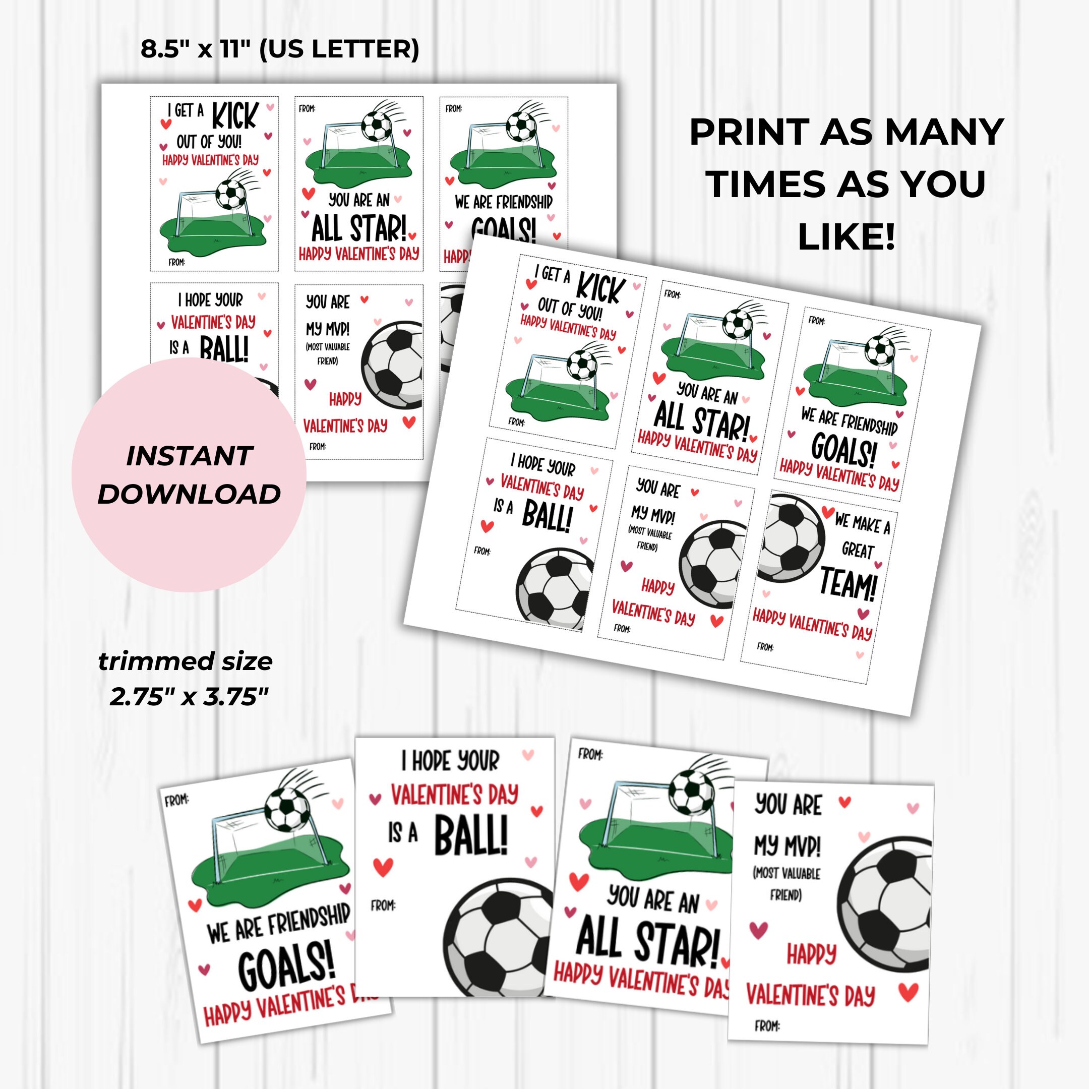 Soccer Valentine | You're an All Star Happy Valentine's Day | Sports ...