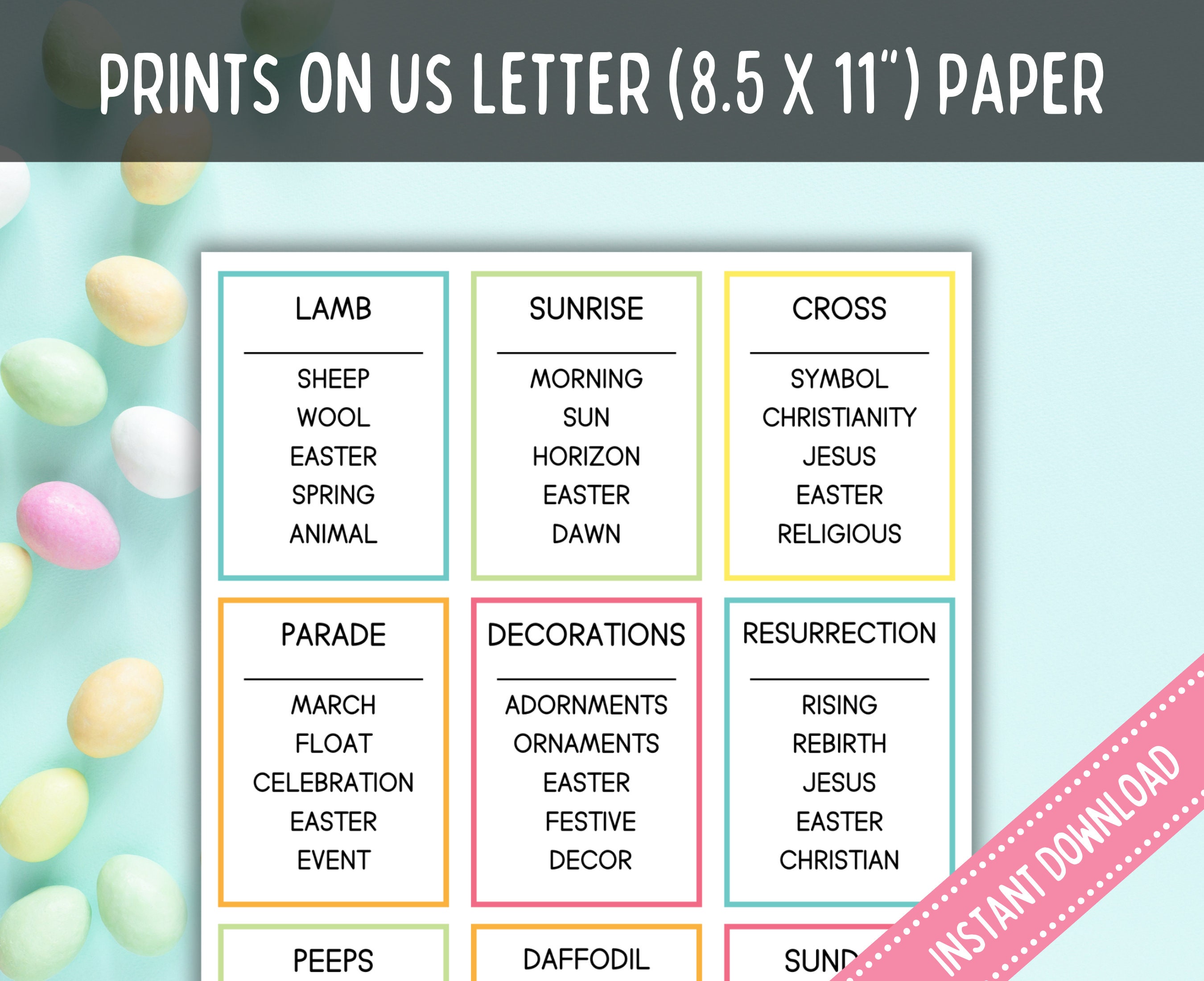 Easter Forbidden Words Printable Easter Activity for Kids and Adults ...
