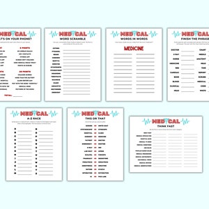 Medical Games Bundle: Nurse Graduation, Doctor Retirement (printable ...