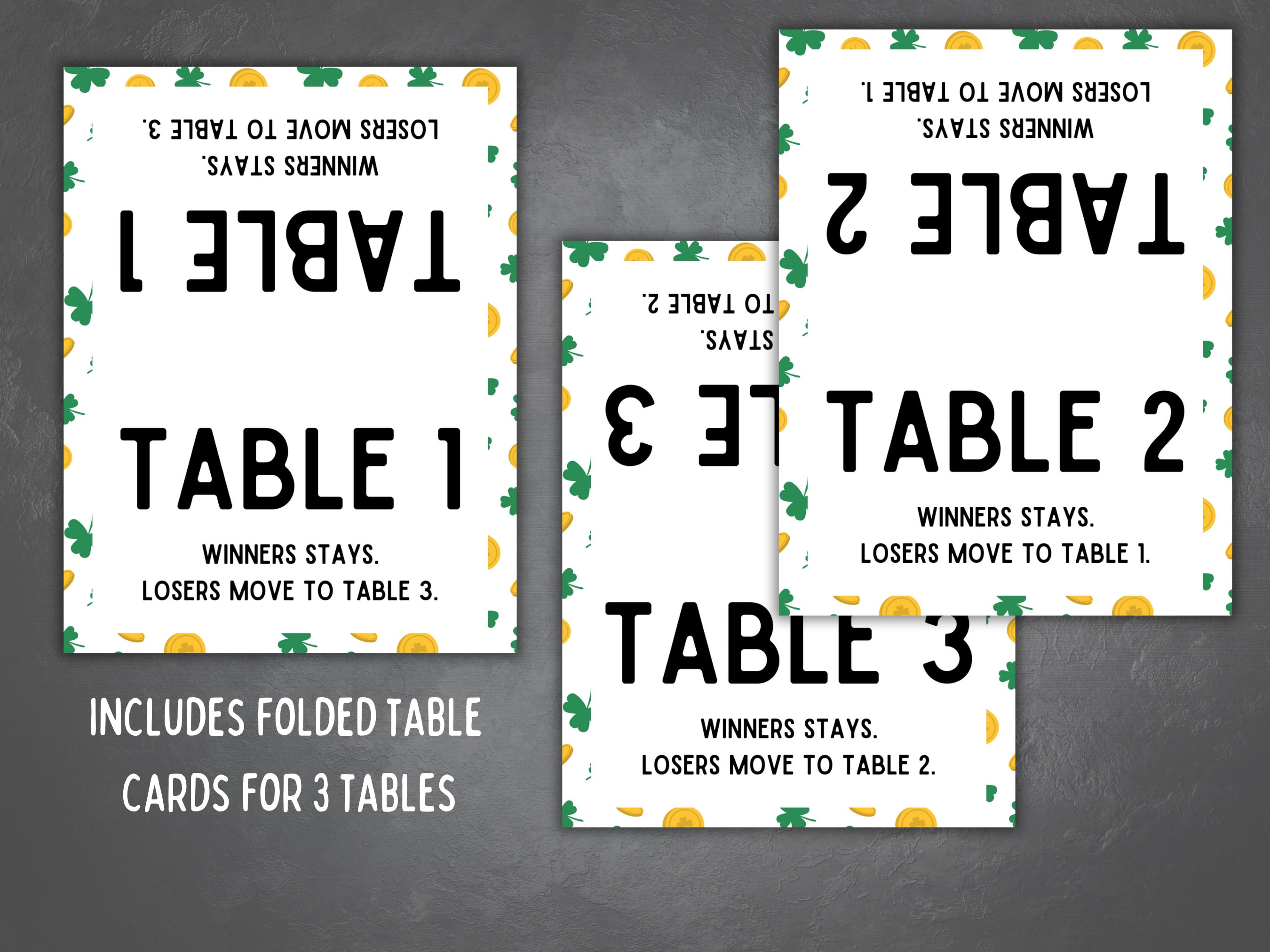 St. Patrick's Bunco Bunco Party Tally Sheet March Game Night Lucky ...