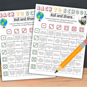 Back to School Icebreaker Game: Roll & Share Activity (PDF) - Etsy