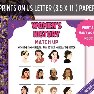 Women's History Month Game Bundle: Trivia, Word Search, & More (digital ...