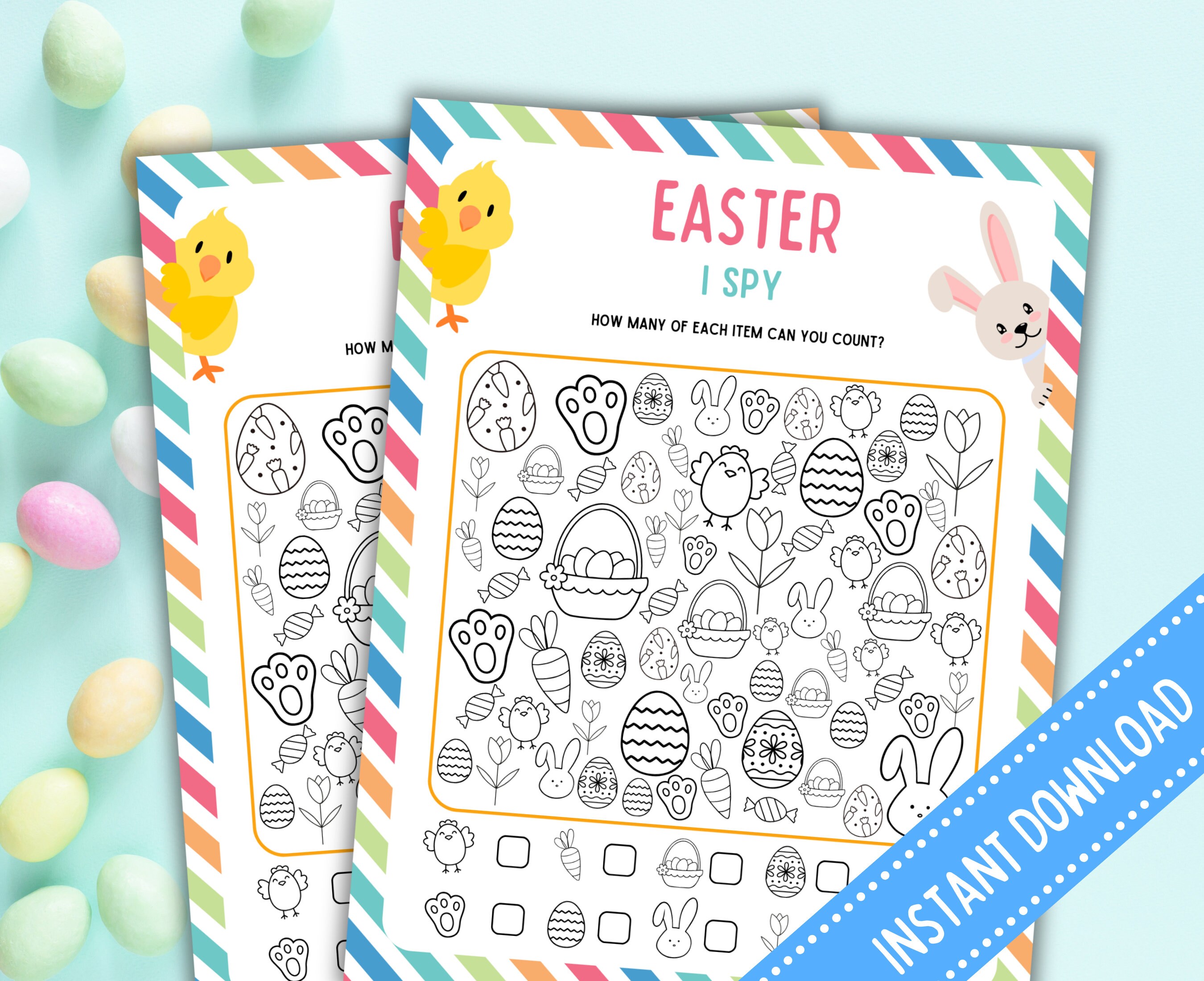 Easter I Spy Printable Easter Game Easter Activity for Kids and Adults ...