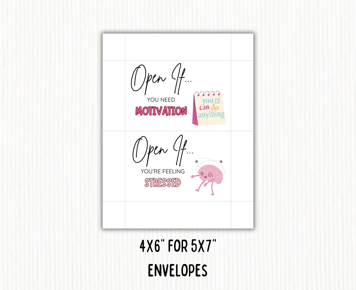 Open When Envelopes for College Students, Open When Letters College ...