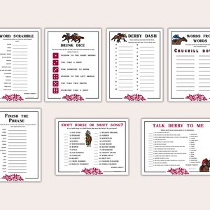 Kentucky Derby 15-game MEGA BUNDLE, Fun Kentucky Derby Party Ideas ...
