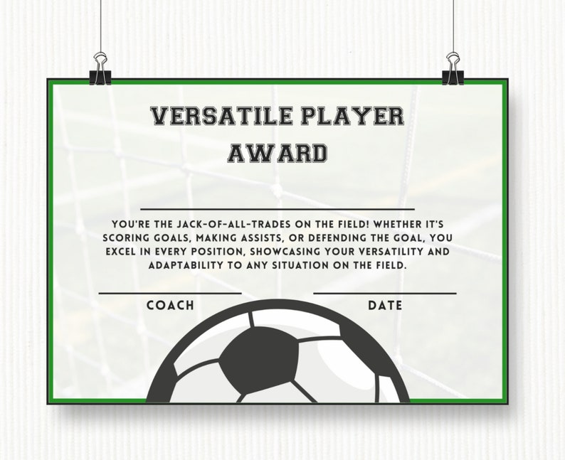 Editable Soccer Award Certificates: Team Awards Canva Template (digital ...