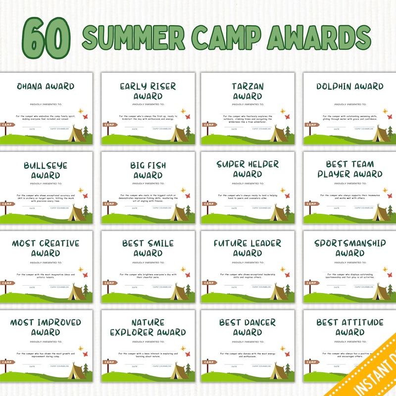 Girls Camp Awards - Etsy