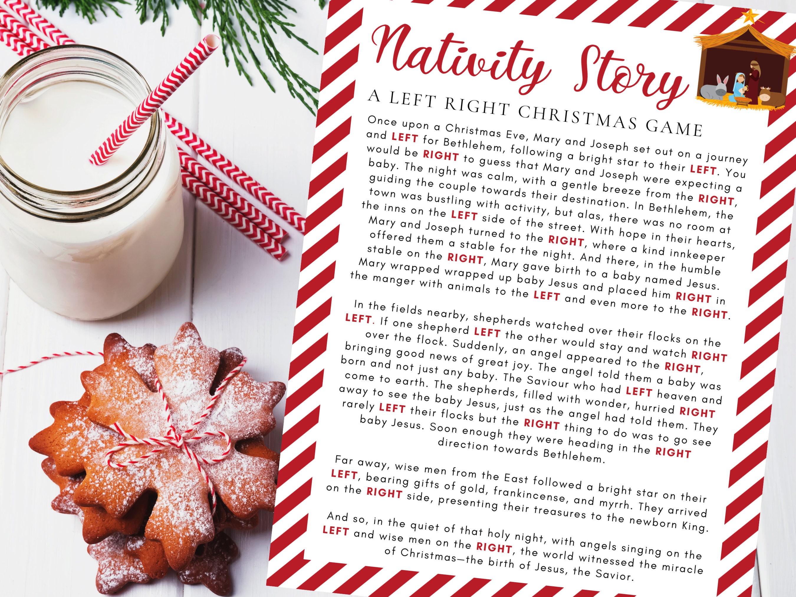 Left Right Nativity Story Left Right Christmas Game Left Right Nativity ...