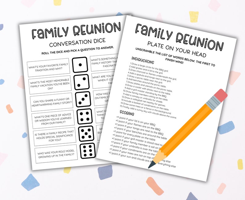 Family Reunion Game Bundle, Family Reunion Games, Family Reunion Idea ...