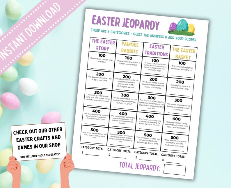 Easter Forbidden Words Printable Easter Activity for Kids and Adults ...