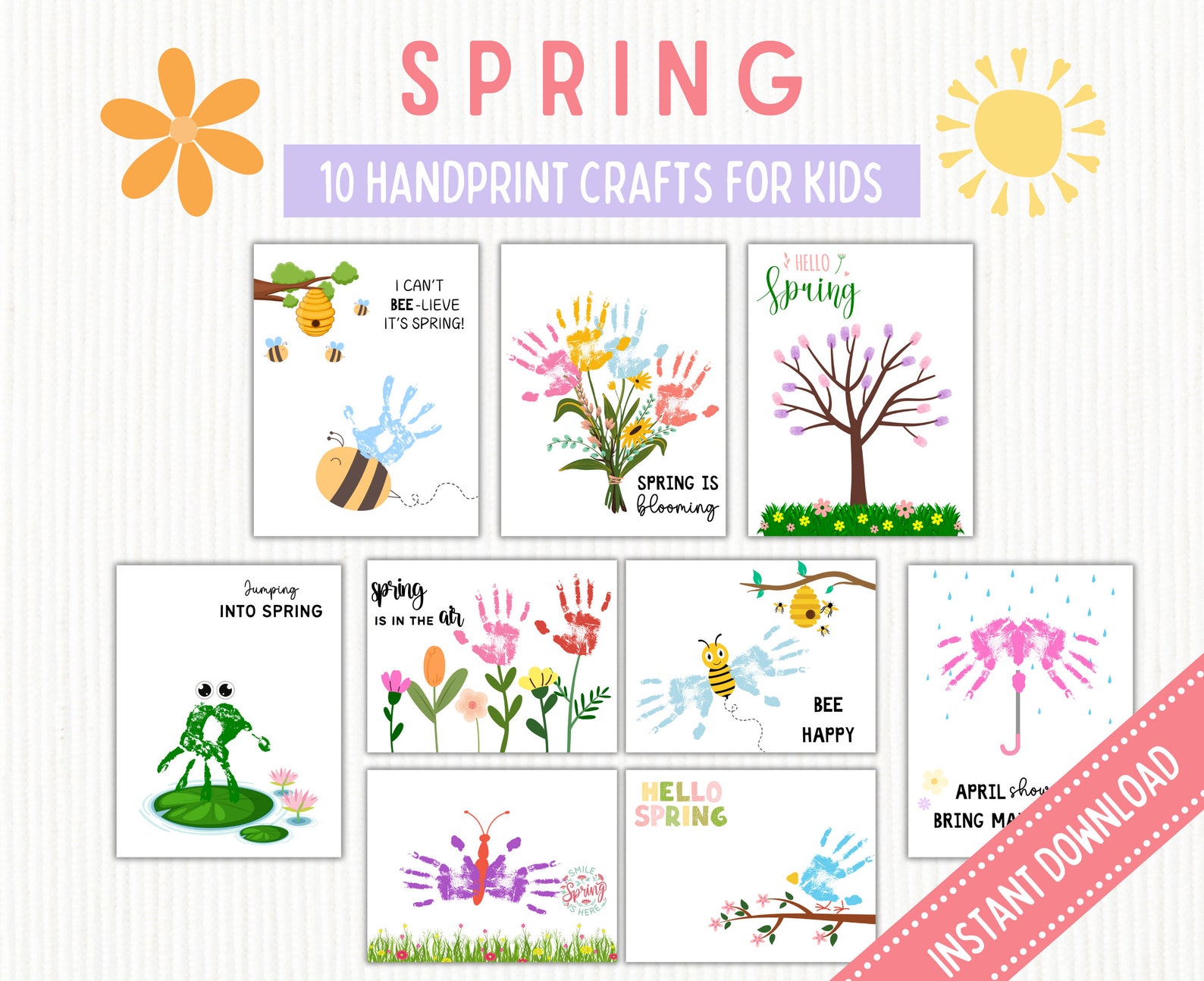 Spring Handprint Craft | Spring Craft for Kids | Spring Craft Classroom ...
