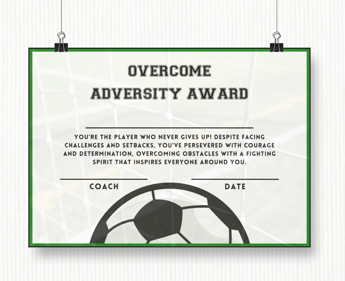 Editable Soccer Award Certificates: Team Awards Canva Template (digital ...