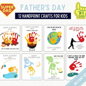 Father's Day Handprint Art: Kids DIY Keepsake (digital Download) - Etsy