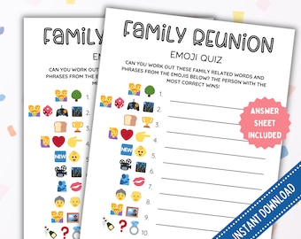 Family Reunion Game, Family Reunion Emoji Pictionary, Fun Family ...