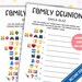 Family Reunion Emoji Pictionary Game: Printable Party Activity (digital ...