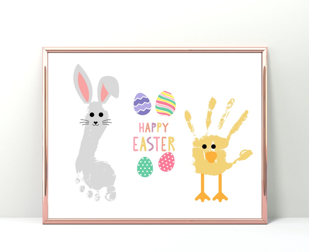 Bunny Chick / Footprint Handprint Hand Foot Art Craft / Hoppy Happy ...