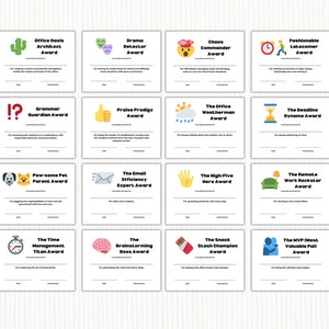 Funny Employee Appreciation Awards, Recognition Awards Certificates ...