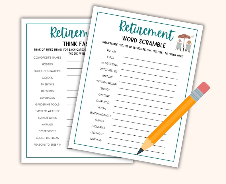 Retirement Party Game Bundle | Retirement Games | Surprise Retirement ...