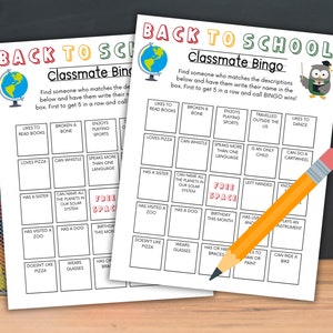 Classmate Bingo, Get to Know You Bingo, Find Someone Who Bingo, Find ...