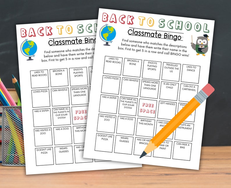 Classmate Bingo, Get to Know You Bingo, Find Someone Who Bingo, Find ...
