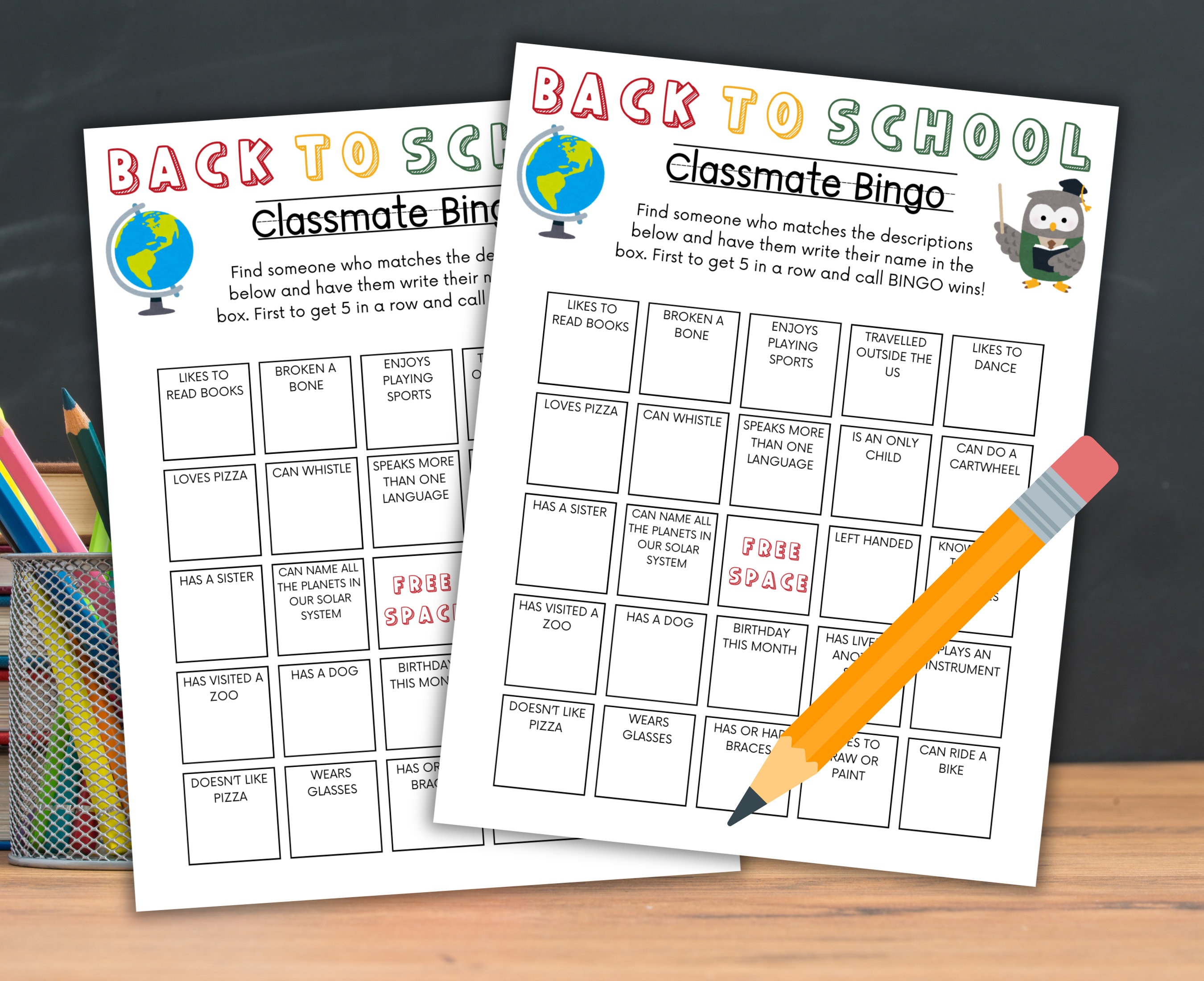 Classmate Bingo, Get to Know You Bingo, Find Someone Who Bingo, Find ...