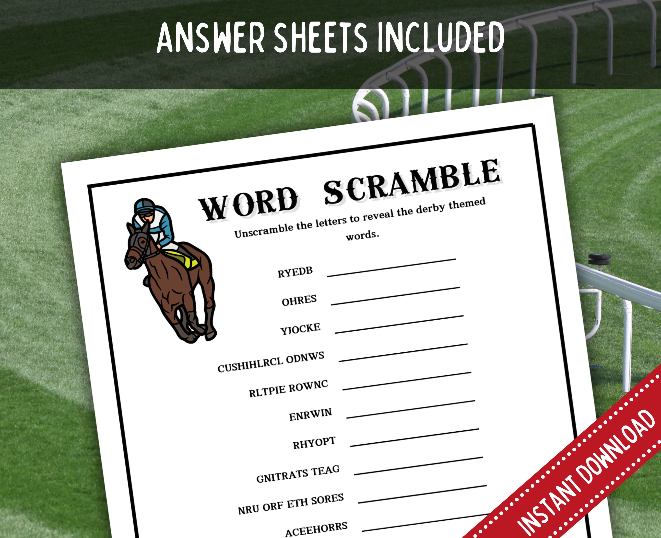 Kentucky Derby Games: 15-game Party Bundle (PDF Download) - Etsy