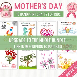 PRINTABLE Mothers Day Handprint Art Craft for Kids, Keepsake Art ...