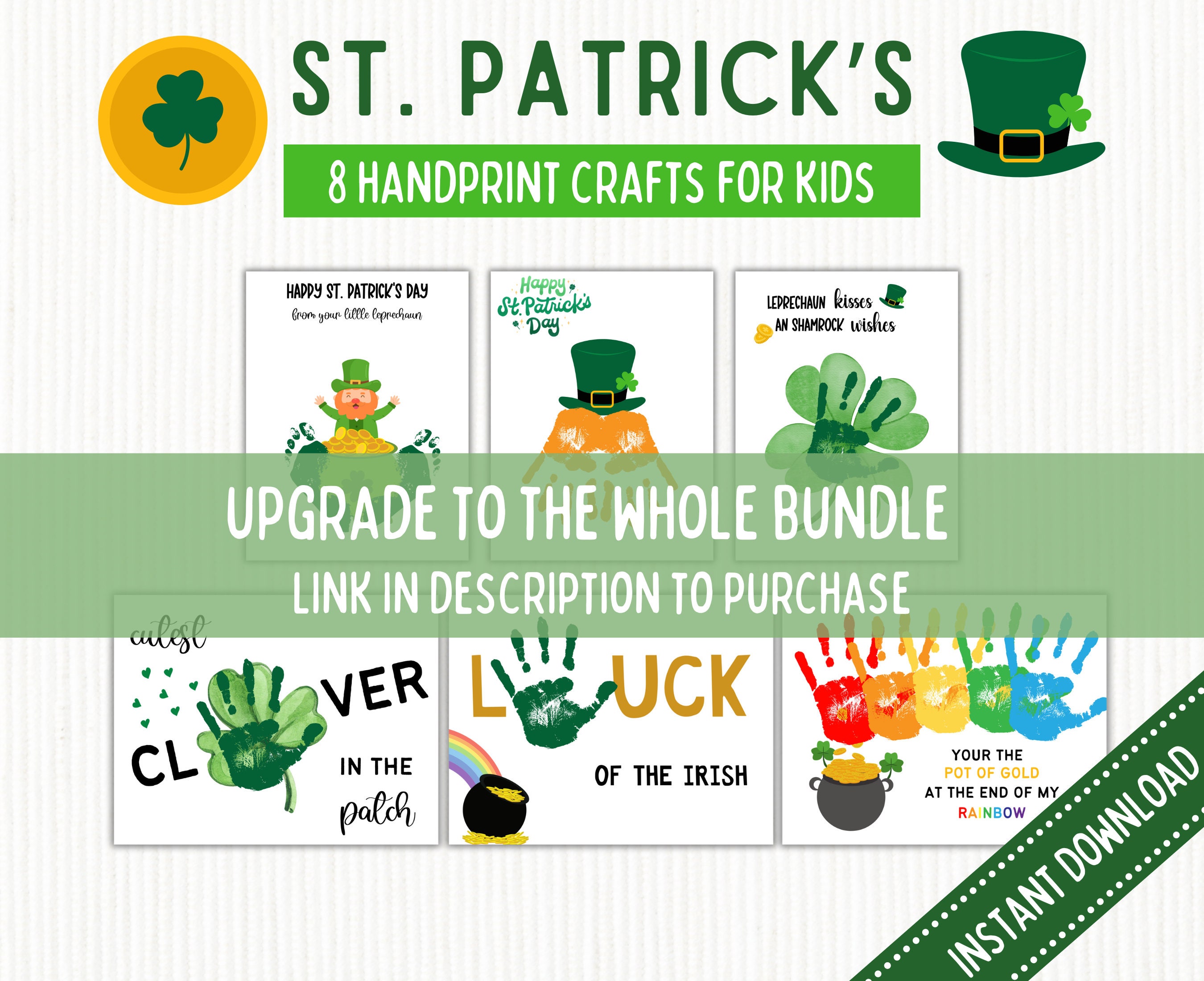 Lucky Little Leprechaun St Patrick's Day Handprint Art Photo Keepsake ...