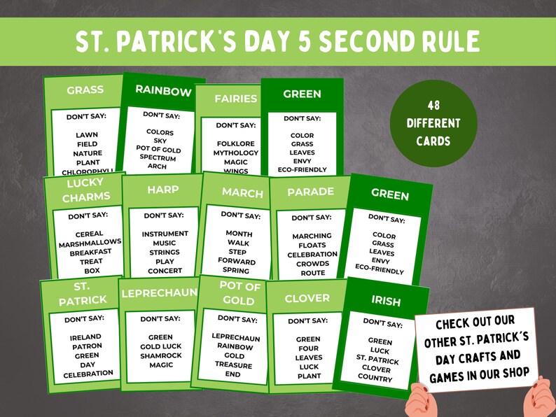 St. Patrick's Bunco Bunco Party Tally Sheet March Game Night Lucky ...