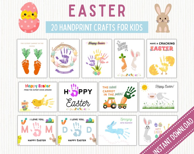 Easter Egg Handprint Art Project for Kids, Easter Handprint Keepsake ...