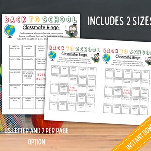 Classmate Bingo, Get to Know You Bingo, Find Someone Who Bingo, Find ...