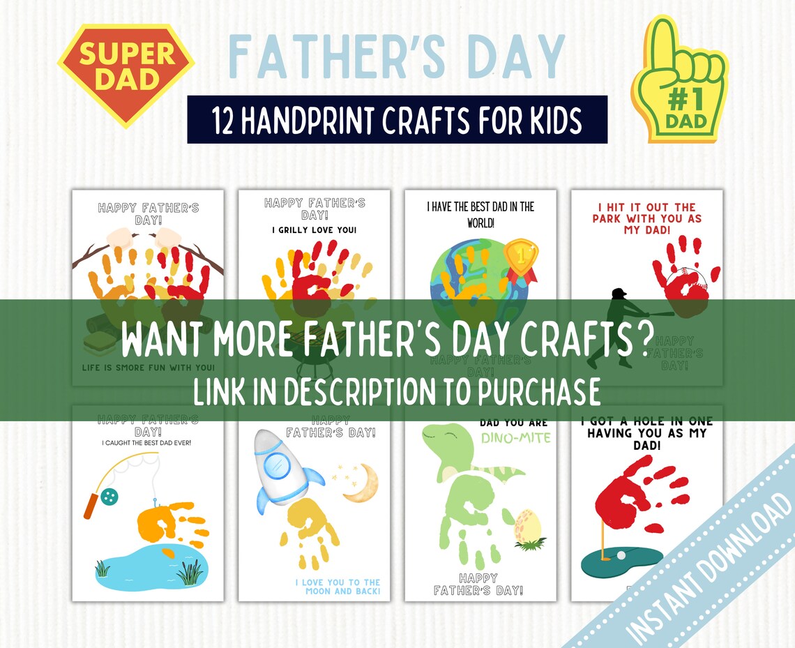 Tape Measure Father's Day Handprint Craft Printable, Tool Craft for ...