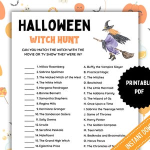 Witches Night Out Witch Matching Game | Which Witch | Fun Halloween ...