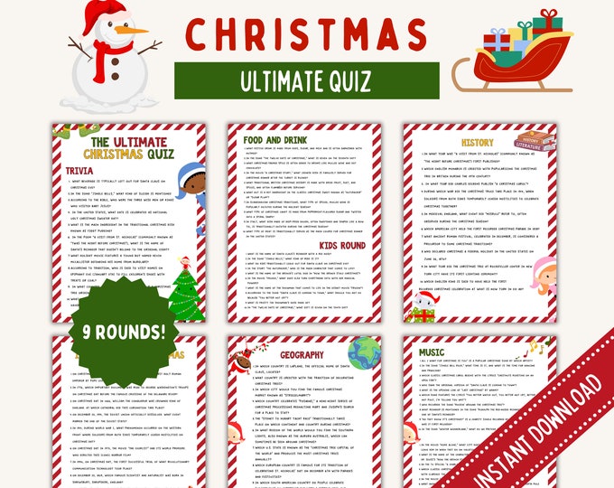 Christmas Riddles Who Am I Game for Kids & Adult|christmas Party ...