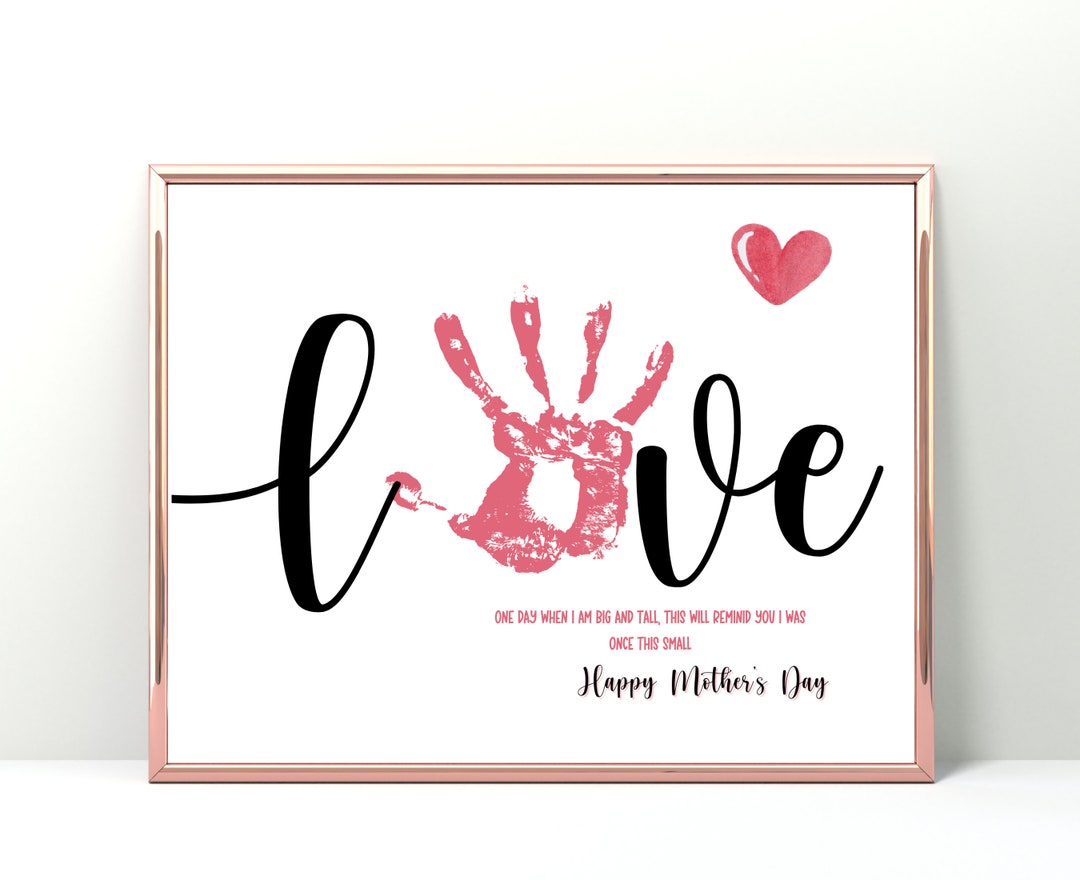PRINTABLE Mothers Day Handprint Art Craft for Kids, Keepsake Art ...