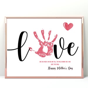 PRINTABLE Mothers Day Handprint Art Craft for Kids, Keepsake Art ...
