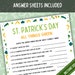 St Patrick's Day All Things Green Quiz, Fun St Patricks Day Quiz for ...