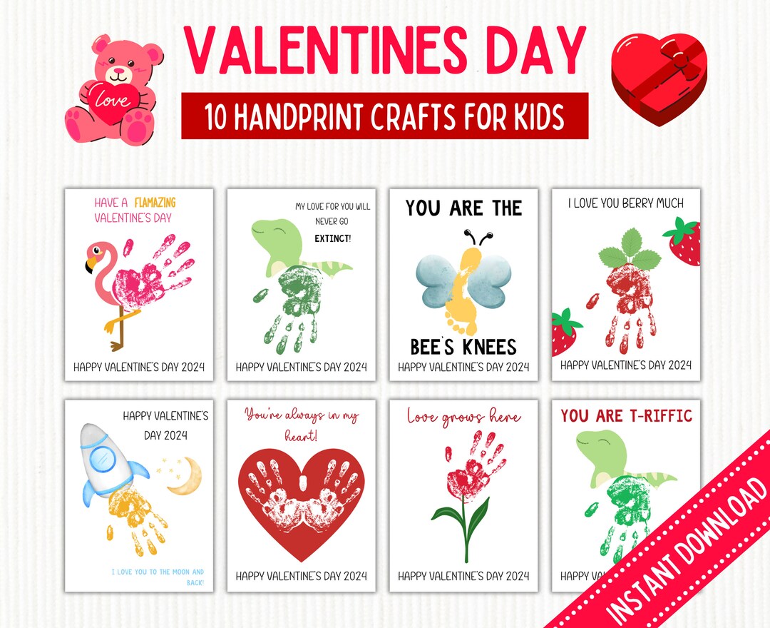 Valentine Handprint Template | Valentine Craft | Toddler Craft ...