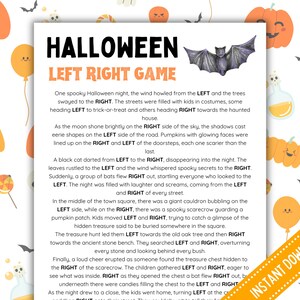 Left Right Game Halloween Printable, Pass the Pumpkin Game Halloween ...