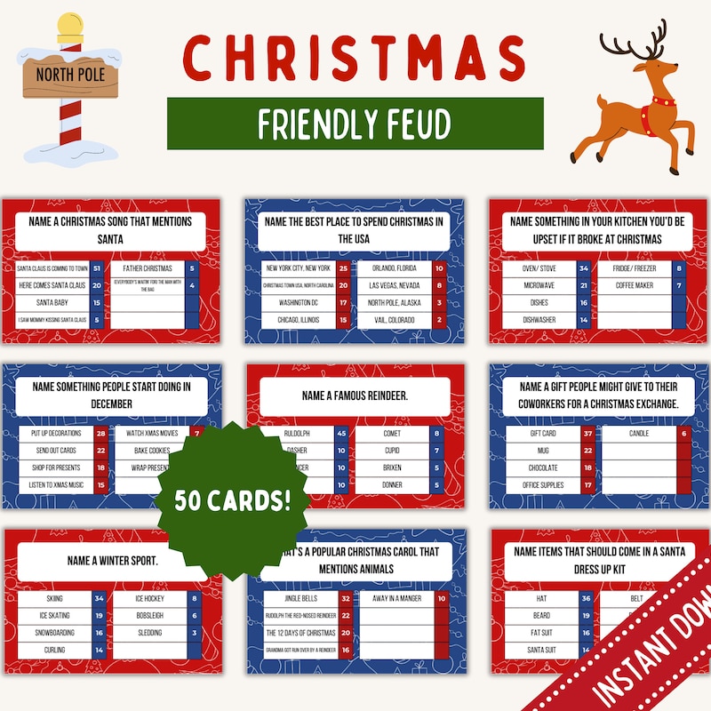 Hilarious Christmas Family Feud - Etsy