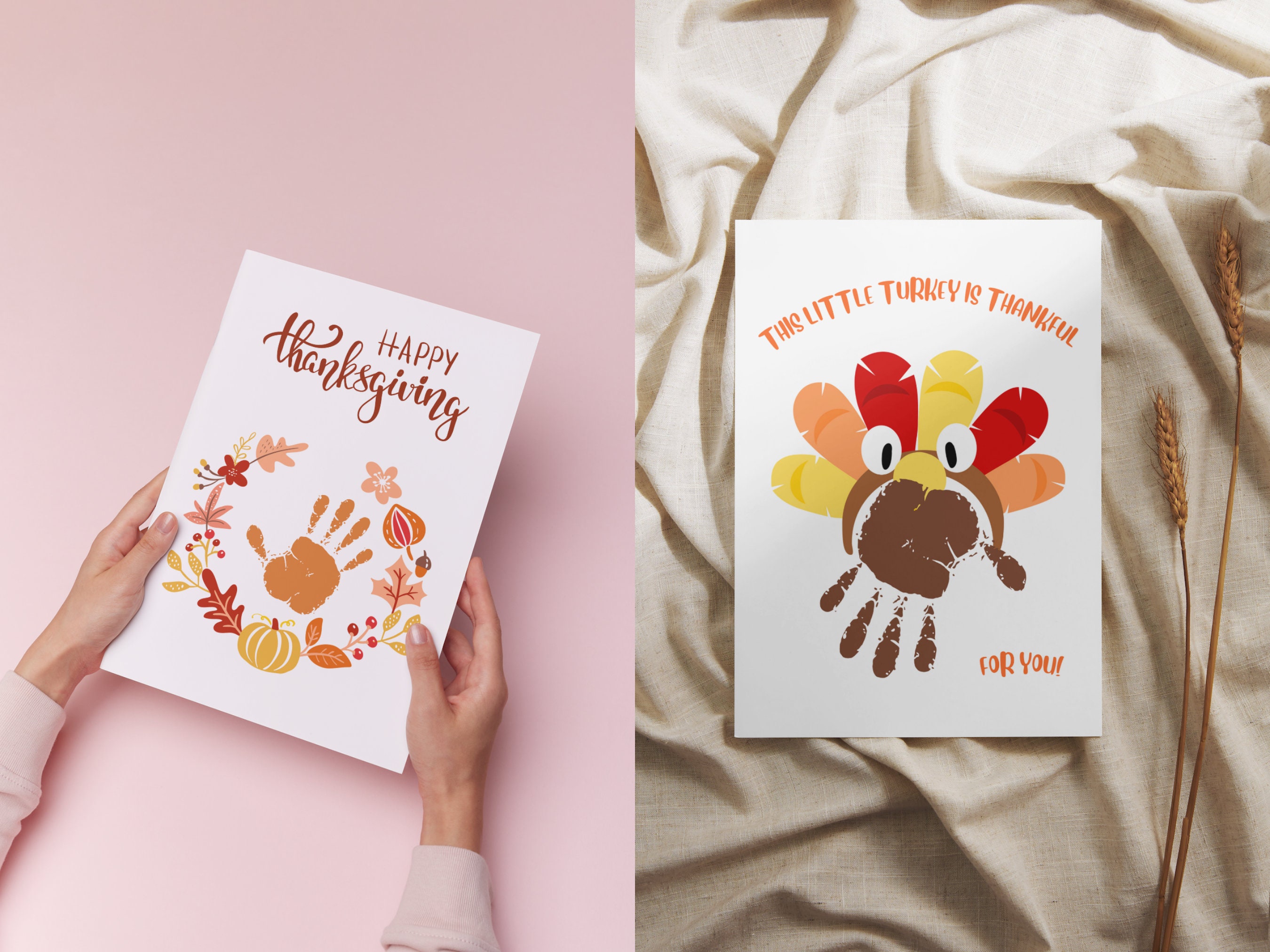 Thanksgiving Handprint Craft Bundle Thanksgiving Preschool Craft ...