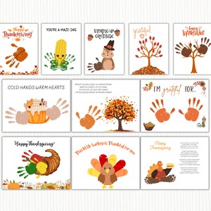 Thanksgiving Handprint Art Bundle, Thanksgiving Handprint Craft ...