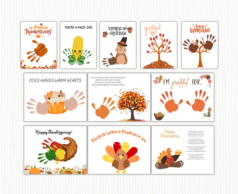 Thanksgiving Handprint Craft Bundle | Thanksgiving Preschool Craft ...