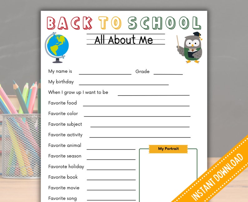 All About Me, All About Me Poster Printable, All About My Teacher ...