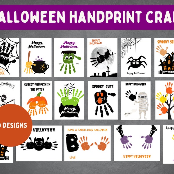 Halloween Handprint Craft - Etsy
