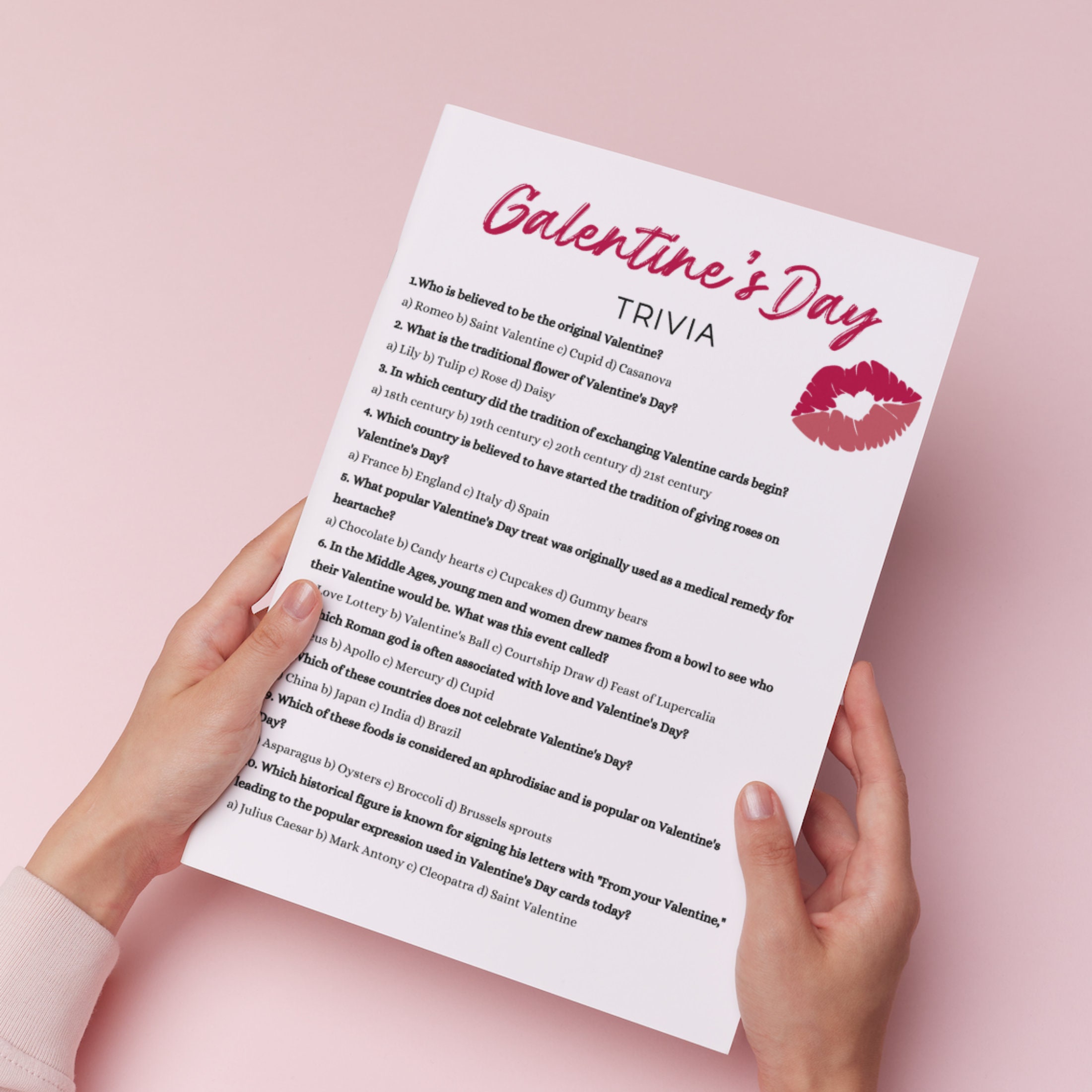 Galentines Day Trivia Game Galentines Day Party Game Valentines Day
