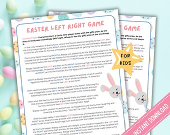Printable Easter Left Right Game Easter Left Right Story Easter Pass ...